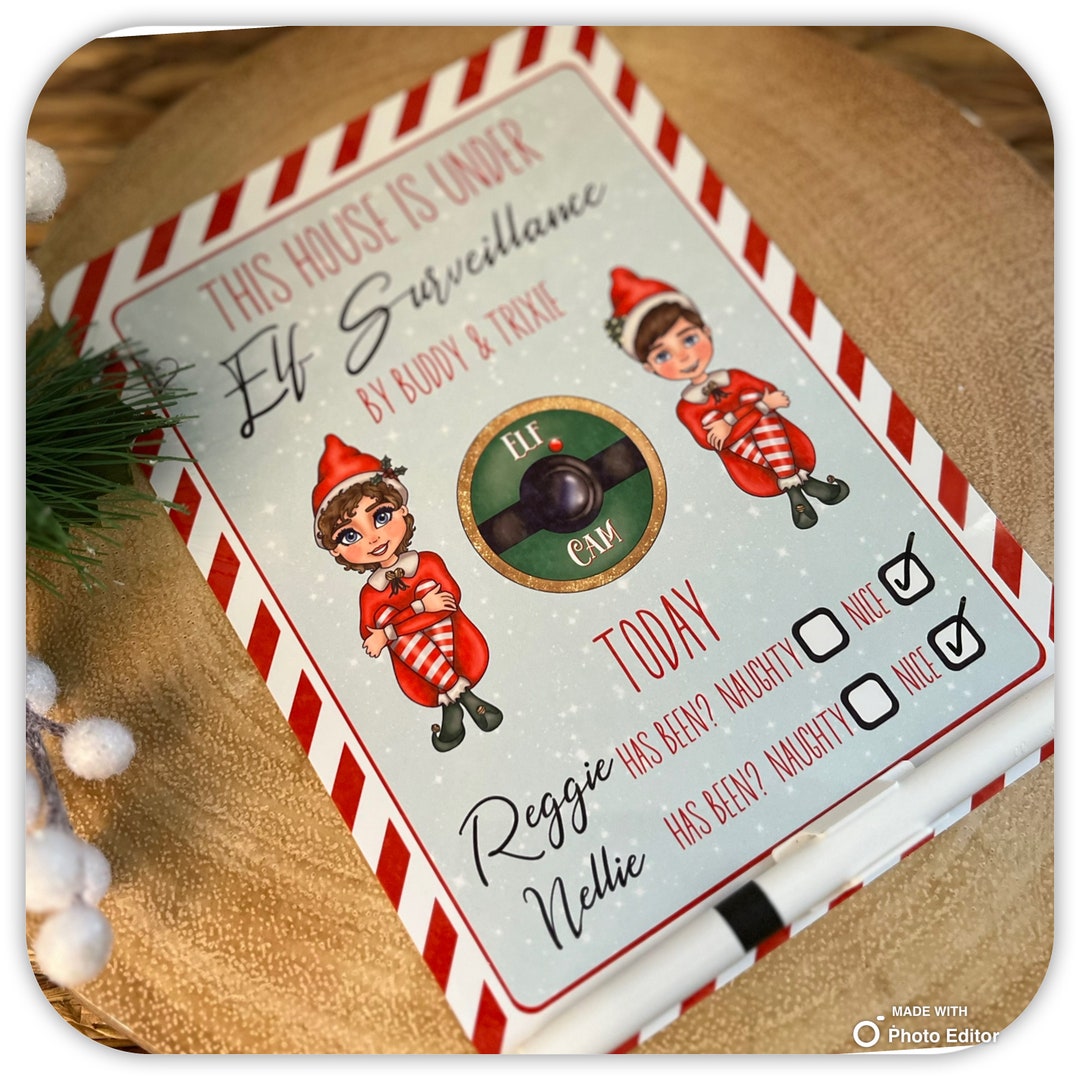 Elf Surveillance Chart - Etsy