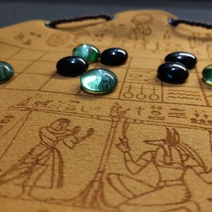 Senet Ancient Historical Egyptian Board Game in Faux Leather Pouch ...