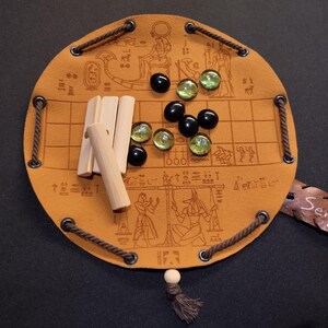 Senet Ancient Historical Egyptian Board Game in Faux Leather Pouch ...