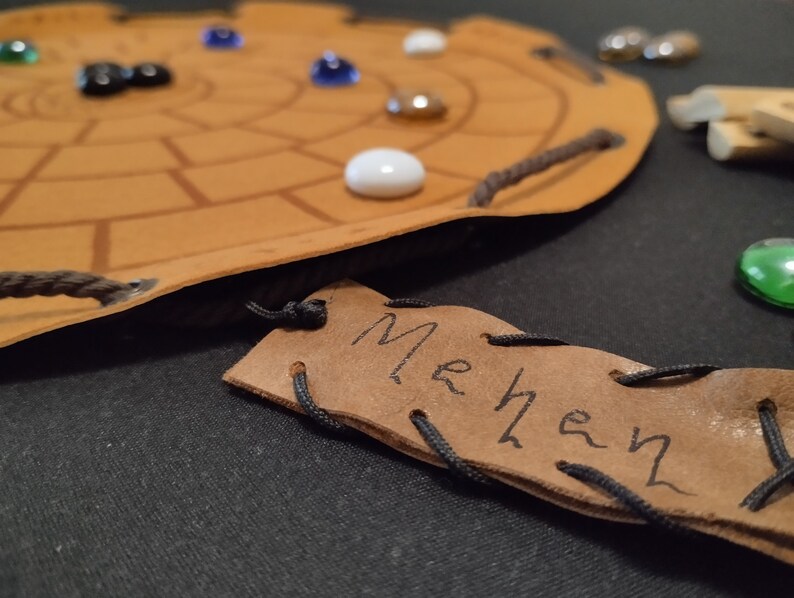 Mehen Historical Ancient Egyptian Board Game in Faux Leather Pouch ...