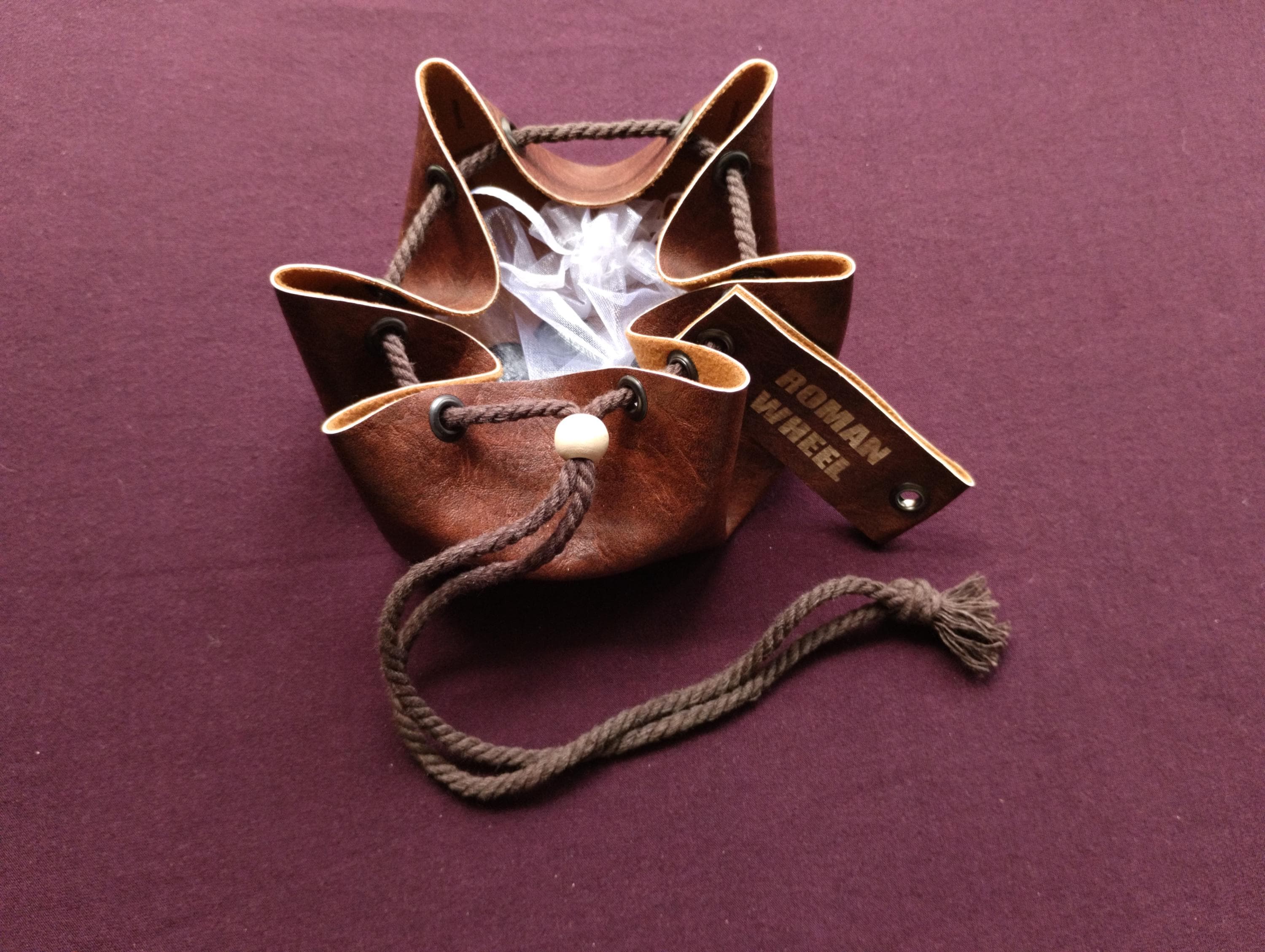 Roman Wheel Bear Hunt Ancient Strategy Board Game in Faux Leather Pouch ...