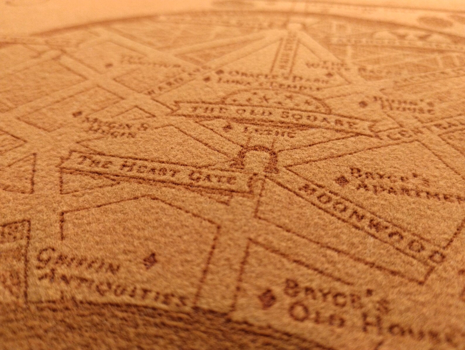 Faux Leather Map of Lunathion, Crescent City, Book Fantasy Map, Larp ...