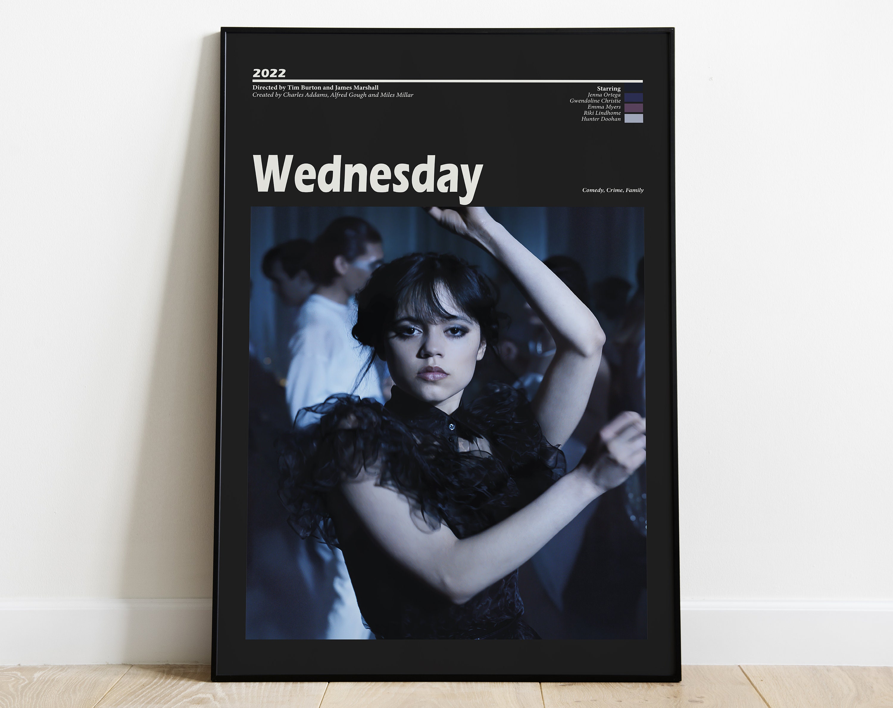 Wednesday Poster, Wednesday Addams Dancing, Addams Family Posters ...