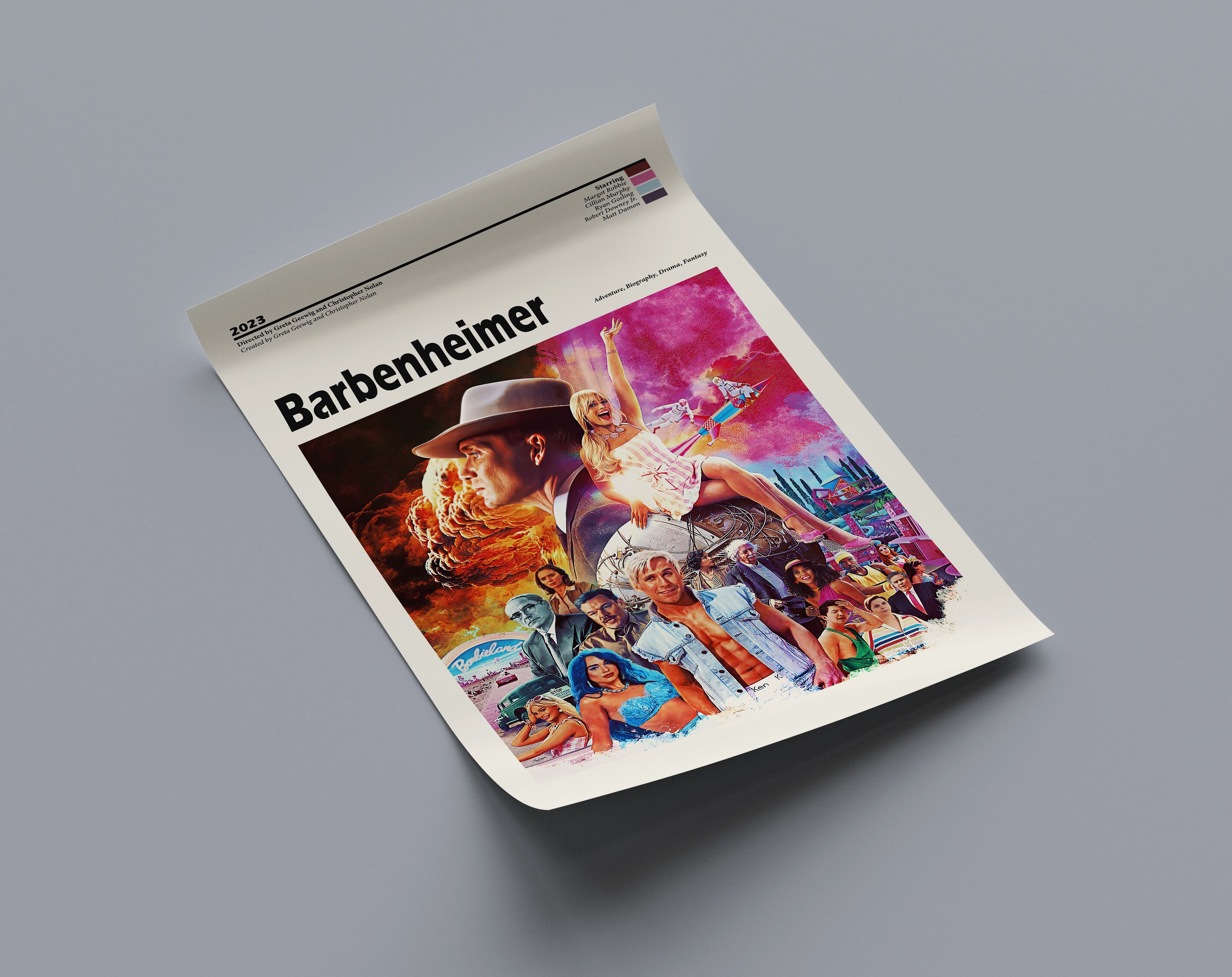 Barbenheimer Poster, Barbenheimer Fanart Poster | Printerval Canada