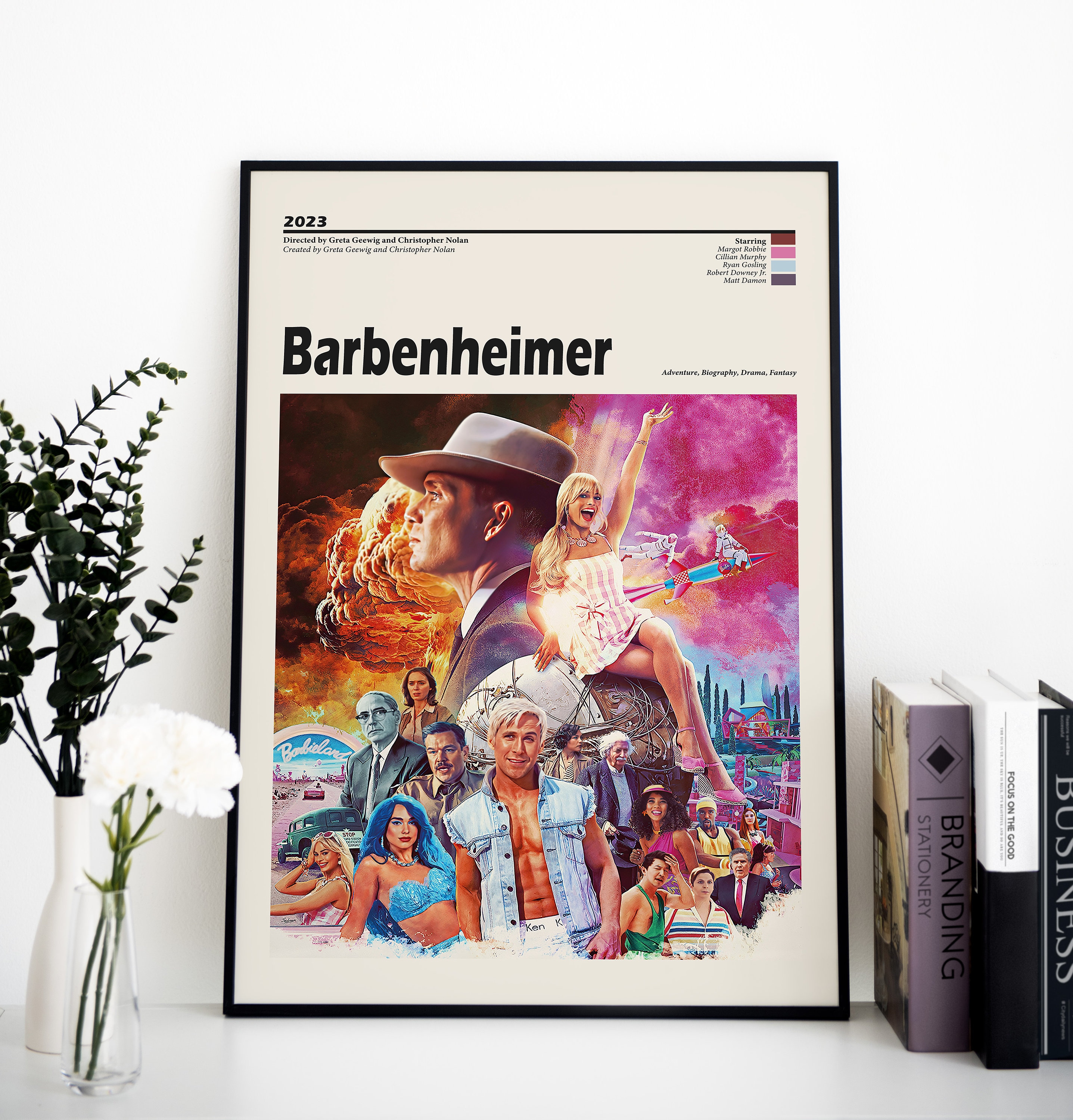 Barbenheimer Poster, Barbenheimer Fanart Poster | Printerval Canada