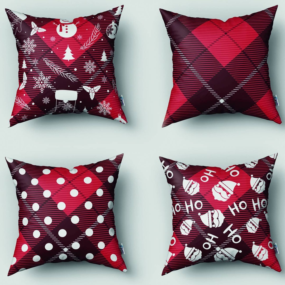 4-piece Set: Digital Print New Year Pillows Perfect Holiday Gift ...