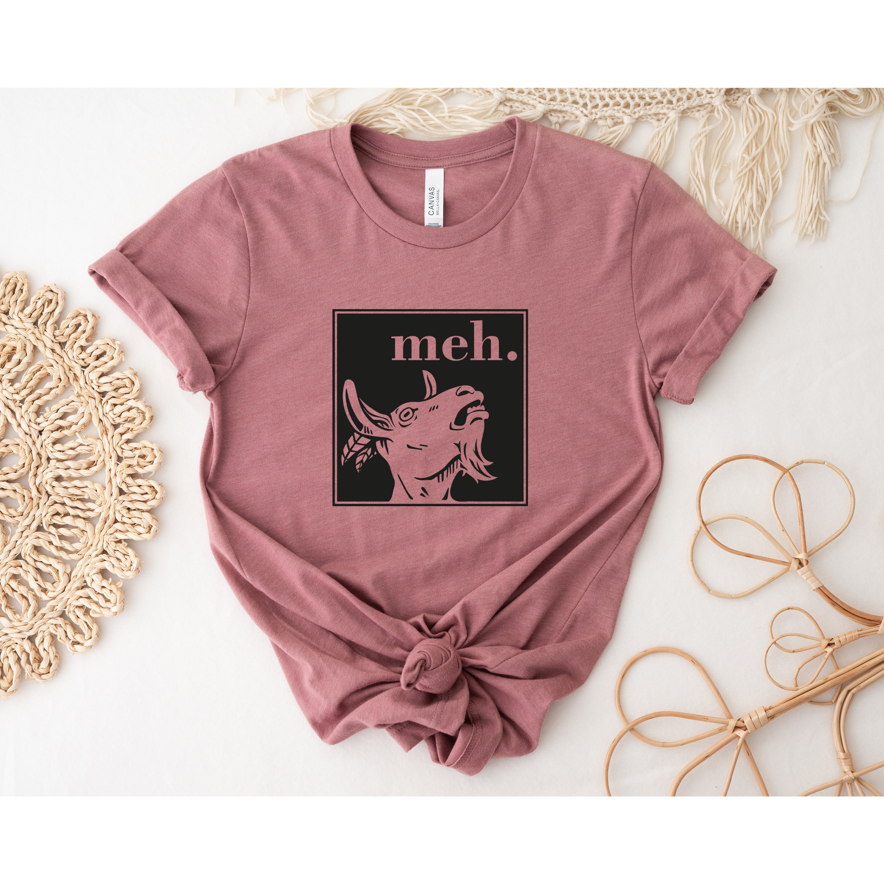 Goat Cute Shirt, Goat Tshirt For Woman, Cute Goats Shirt, Meh Goat ...