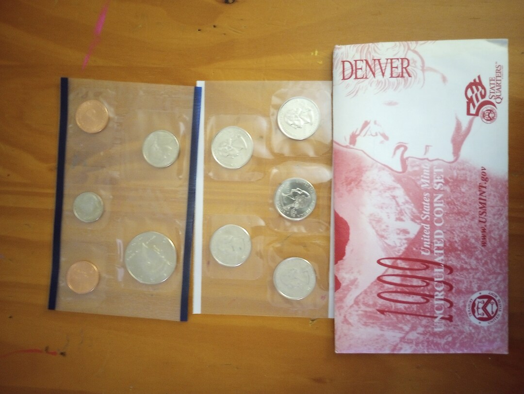 1999 Uncirculated Coin Set - Etsy