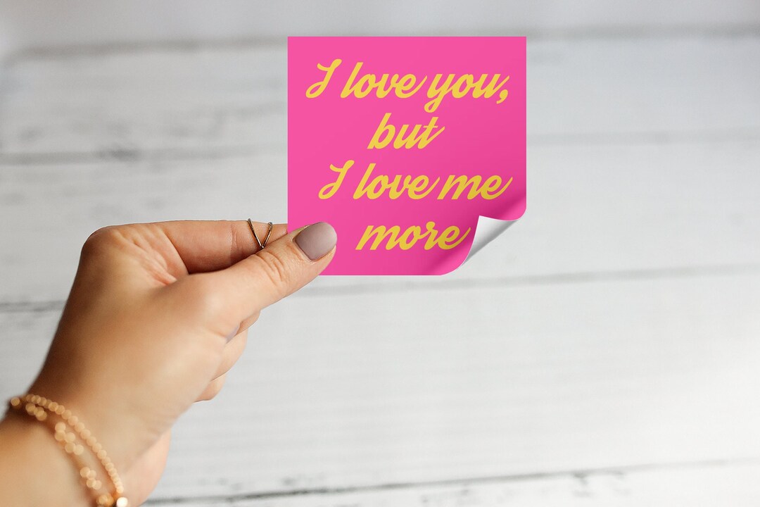 Y2K Pink I Love Me Sticker, Self Love Sticker, Sex and the City ...