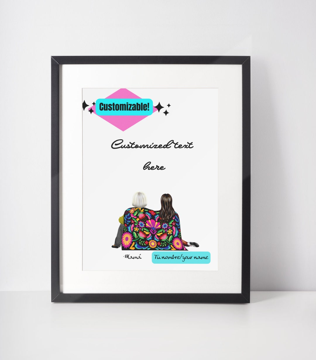 Customizable Dia De Las Madres Poster Regalo, Regalo Para Mama, Mother ...