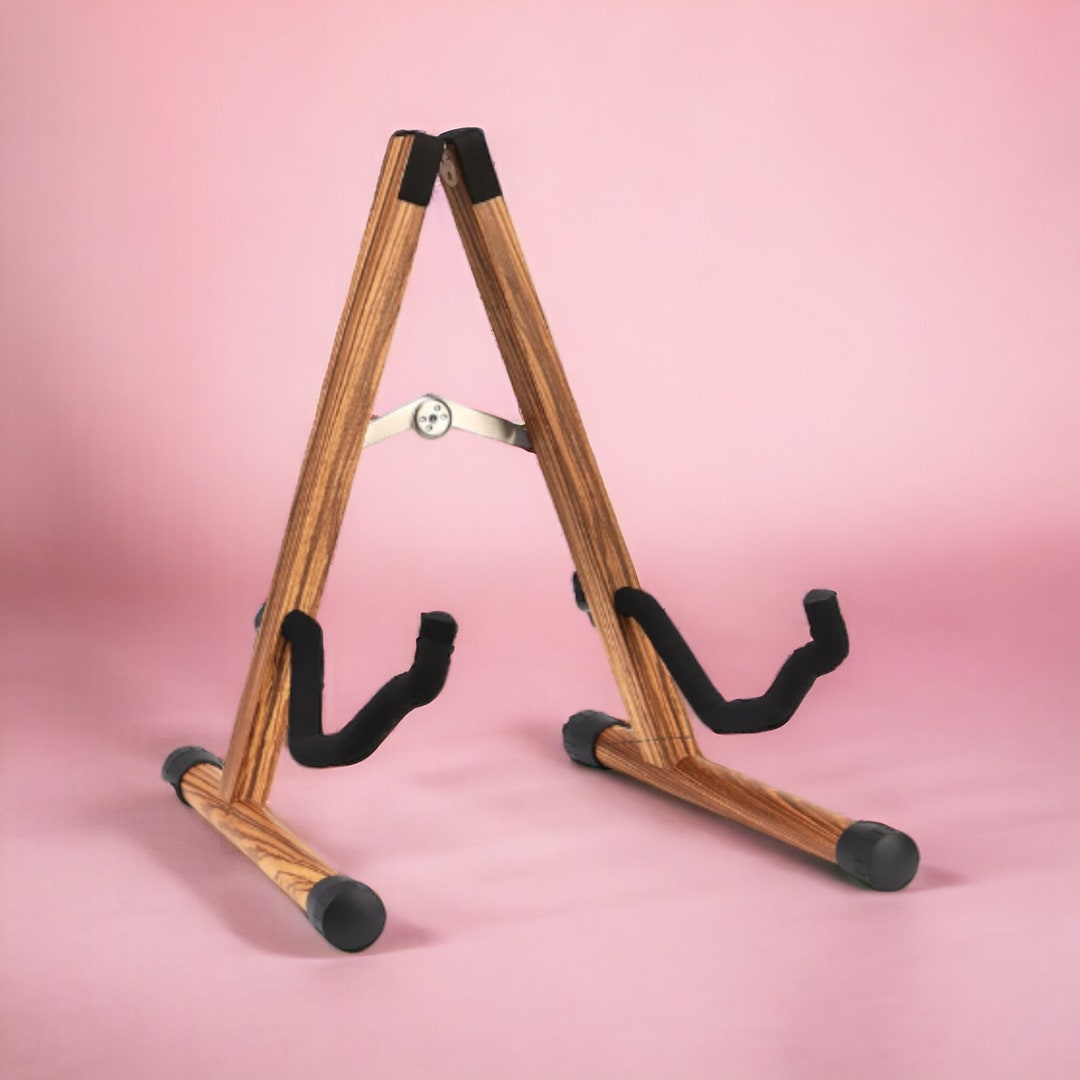 Wooden Electric Guitar Stand With Tiger Grain A-frame Folding - Etsy