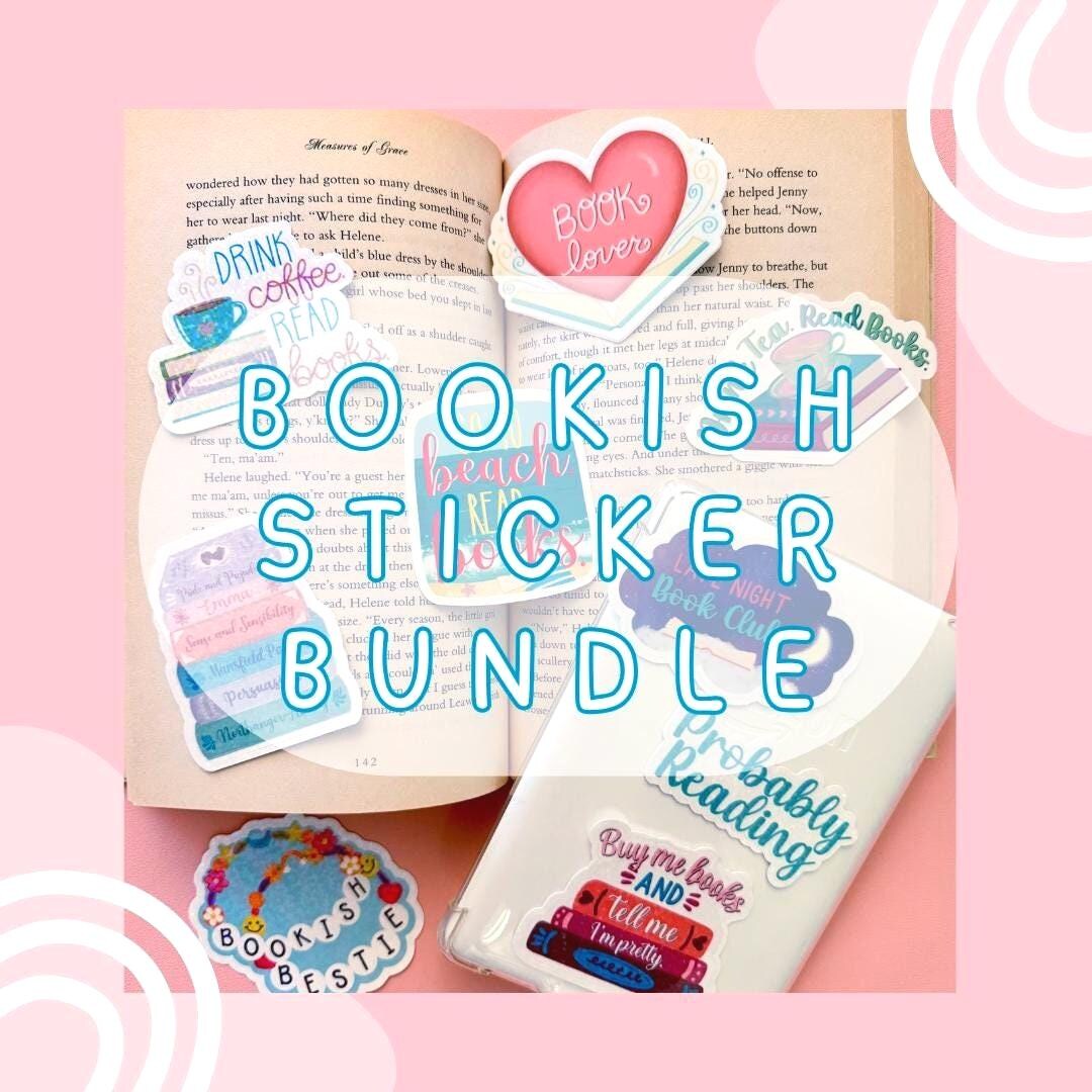 Bookish Vinyl Sticker Bundle: E-reader, Laptop, Water Bottle Stickers ...