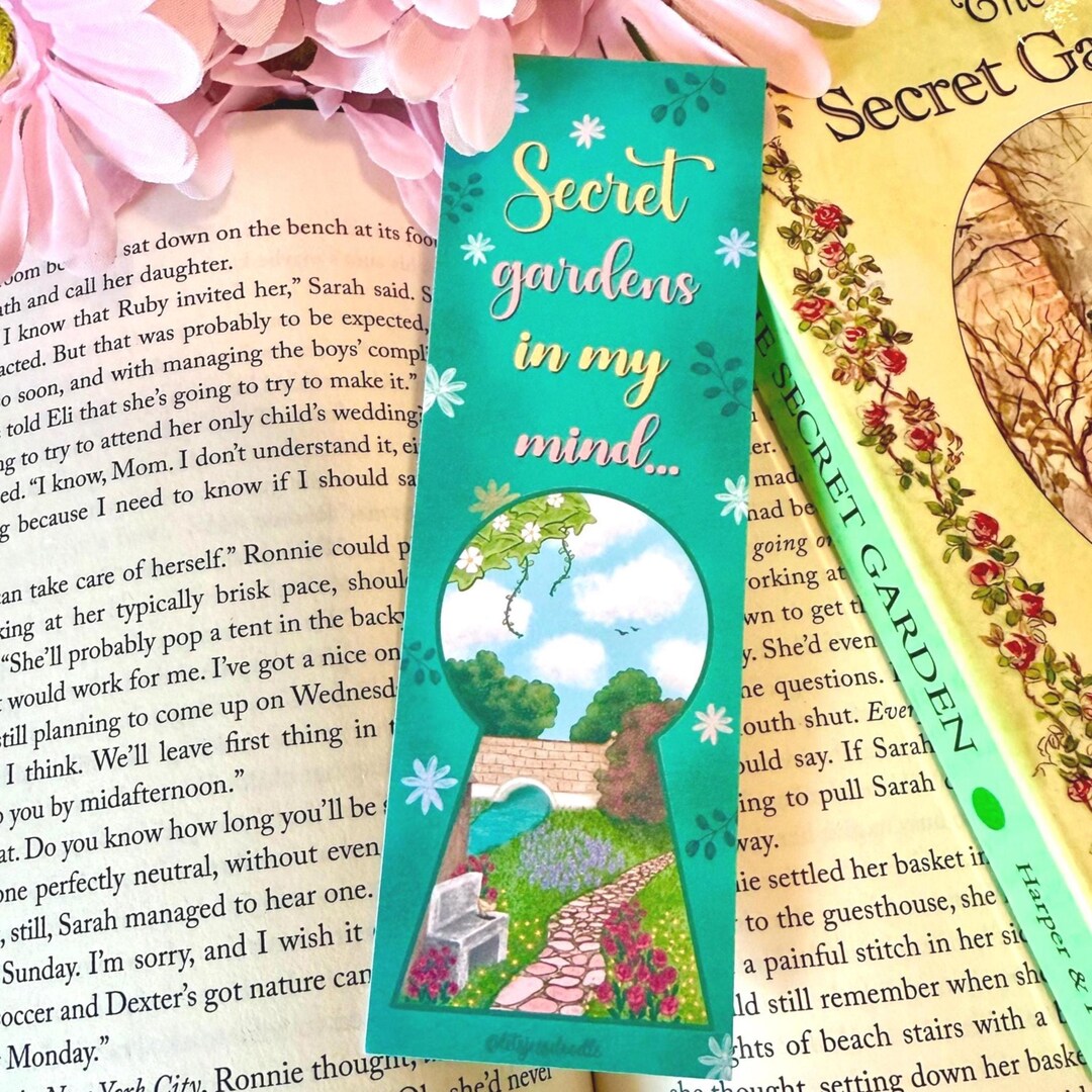 Secret Garden Bookmark: Silky Matte Cardstock - Etsy
