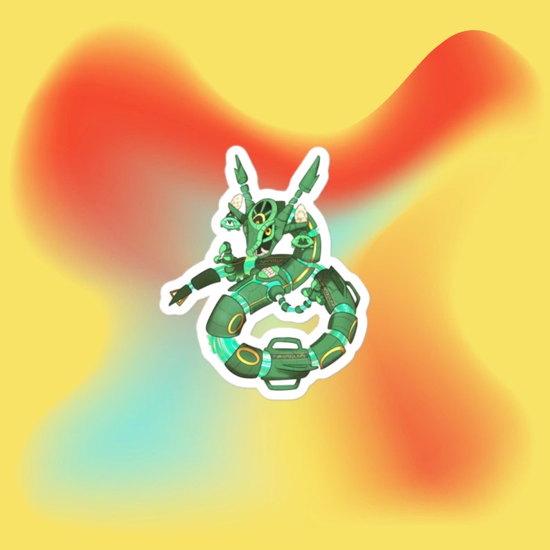 Zonai Rayquaza, Original Pokemon Art, Bubble-free Pokemon Stickers - Etsy