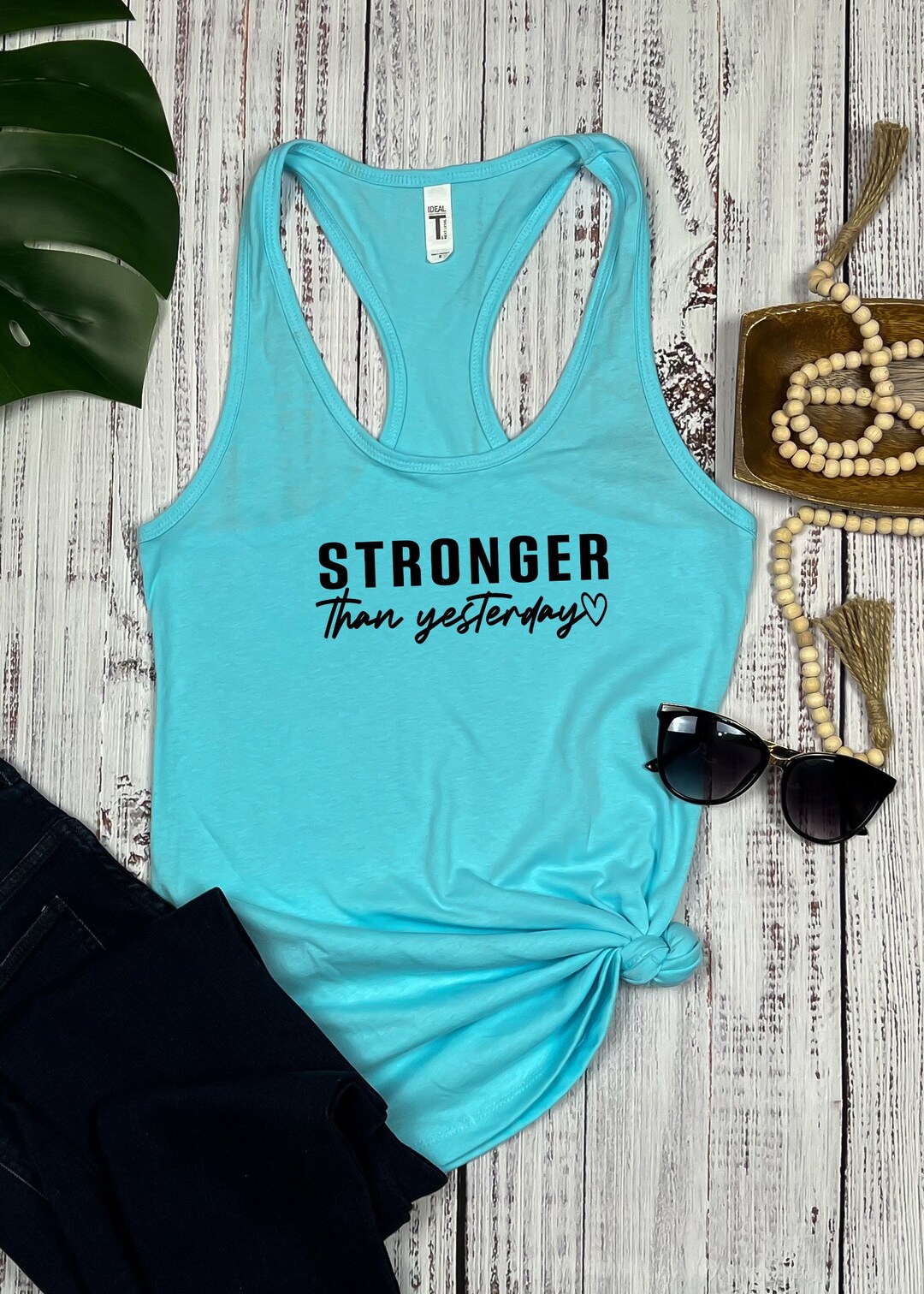 Stronger Than Yesterday Tank Top, Inspirational Tank Top, Faith Tank ...