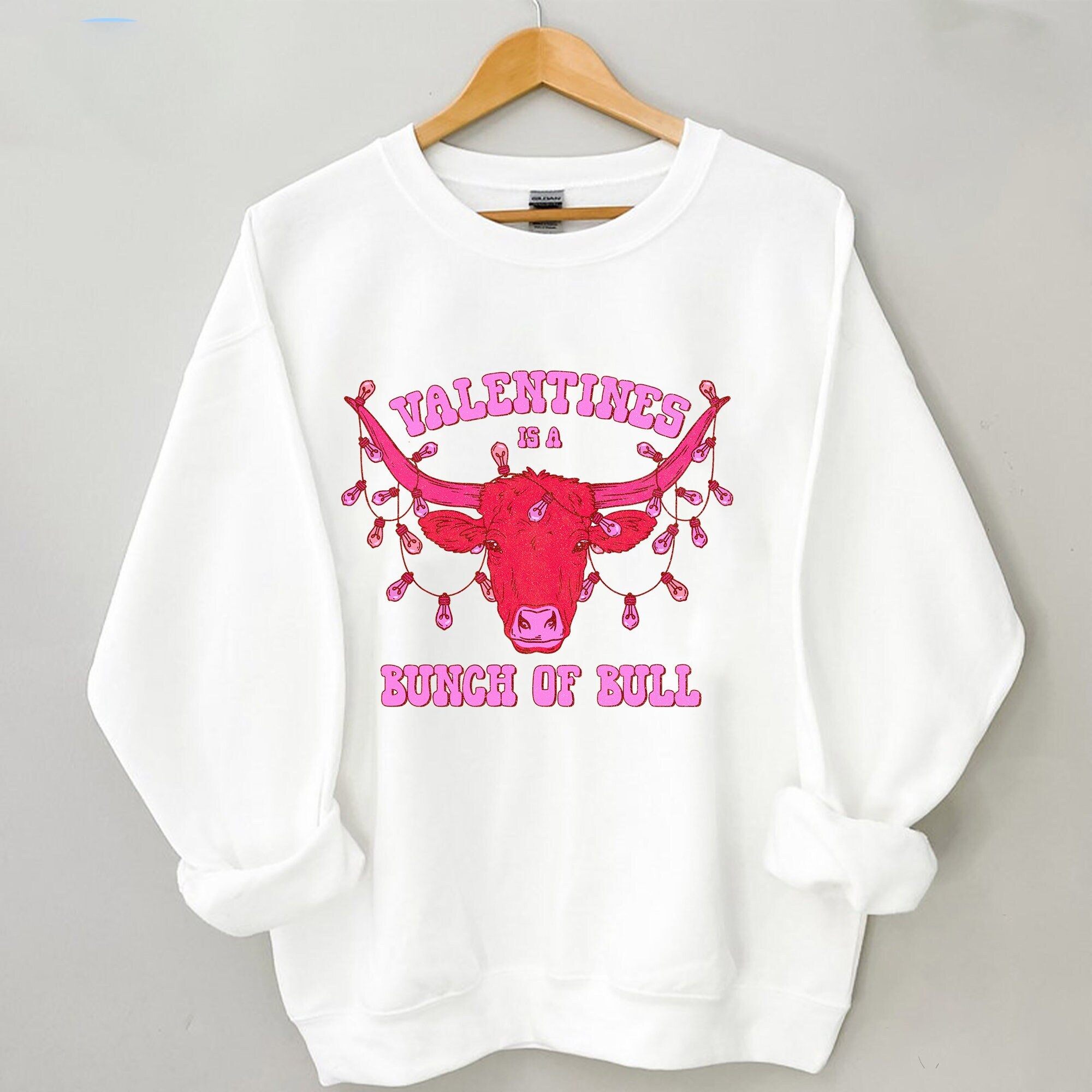 Valentine's is a Bunch of Bull,Highland Cow Valentine Sweatshirt sold ...