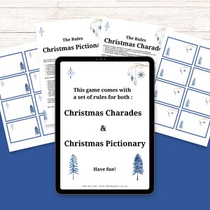 Christmas Charades Printable Game, Charades Cards, Christmas Pictionary ...
