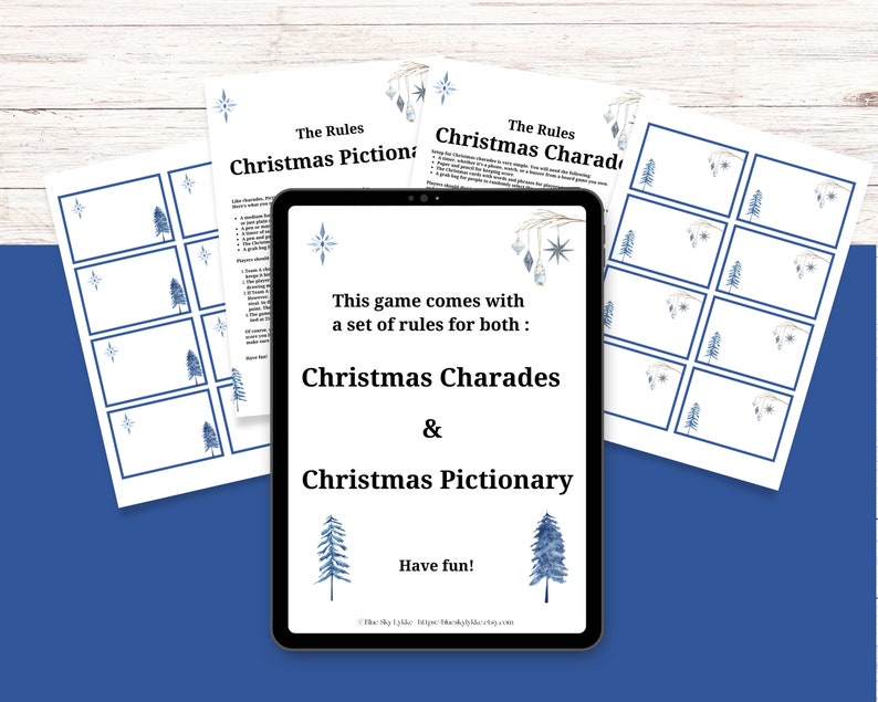 Christmas Charades Printable Game, Charades Cards, Christmas Pictionary ...