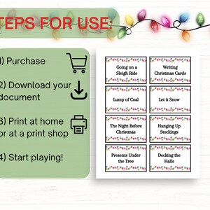Christmas Charades Printable Game, Charades Cards, Christmas Pictionary ...