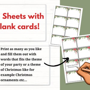 Christmas Charades Printable Game, Charades Cards, Christmas Pictionary ...