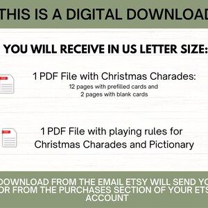 Christmas Charades Printable Game, Charades Cards, Christmas Pictionary ...