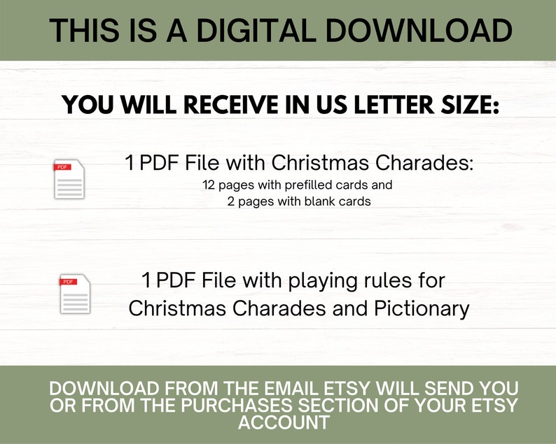 Christmas Charades Printable Game, Charades Cards, Christmas Pictionary ...
