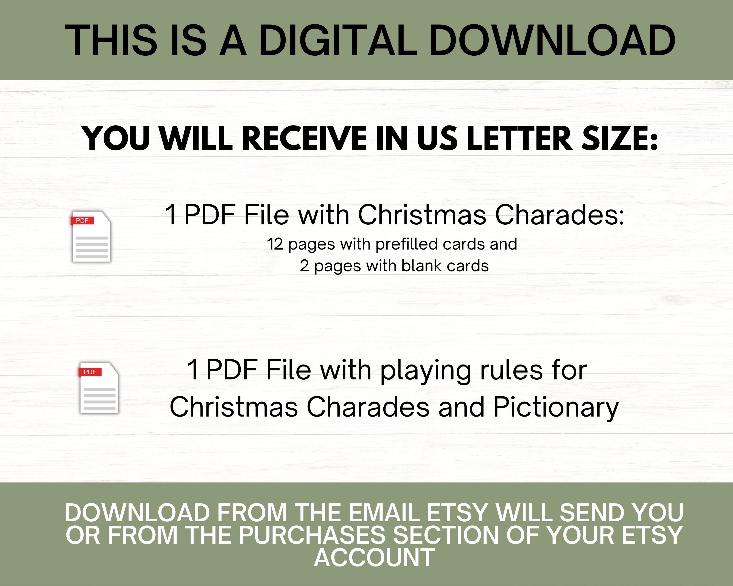 Christmas Charades Printable Game, Charades Cards, Christmas Pictionary ...