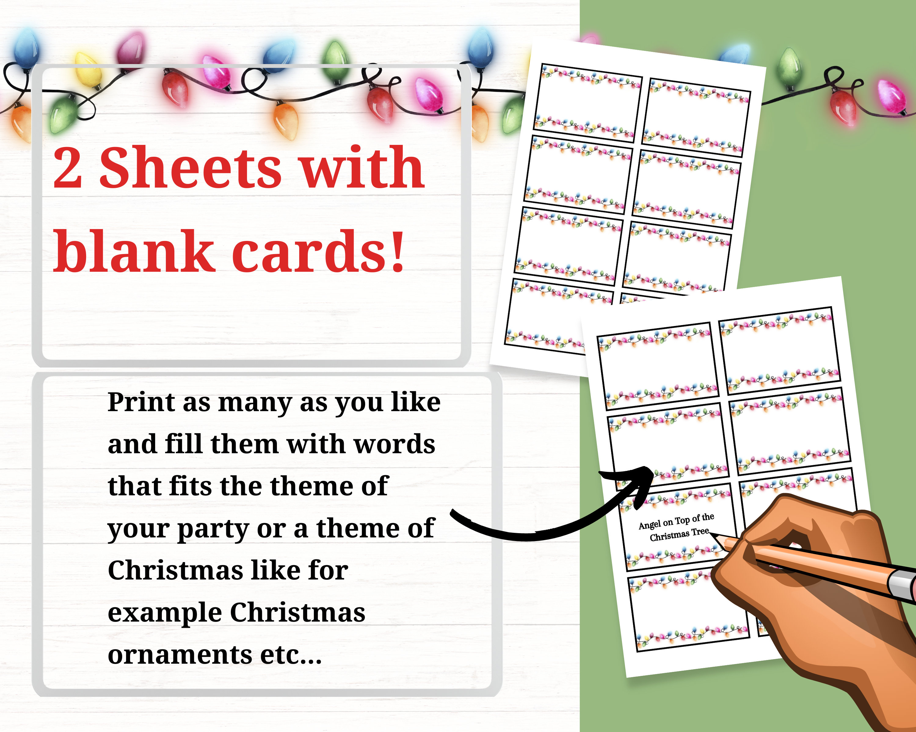 Christmas Charades Printable Game, Charades Cards, Christmas Pictionary ...