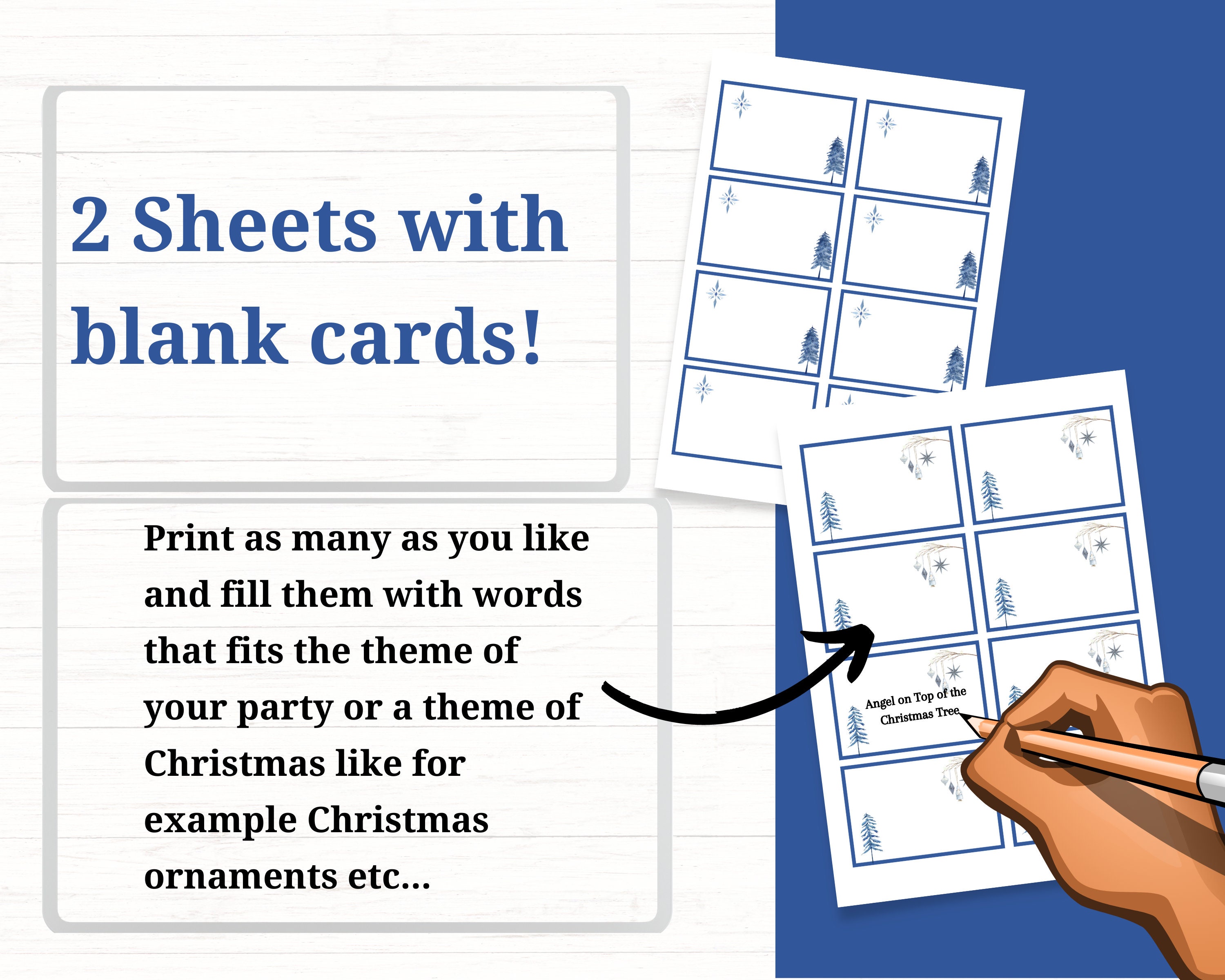 Christmas Charades Printable Game, Charades Cards, Christmas Pictionary ...