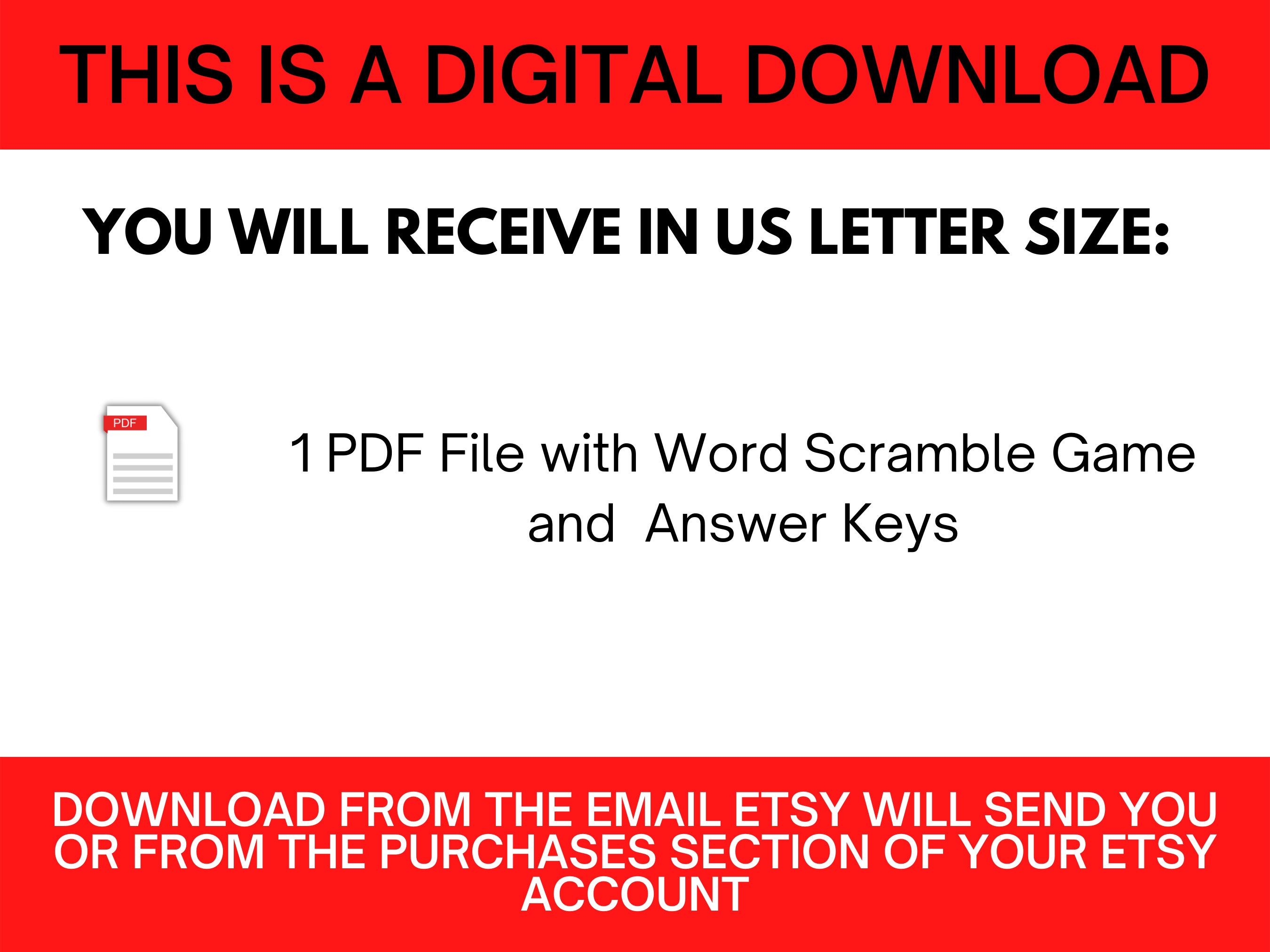 Christmas Word Scramble and Answers, Holiday Word Scramble, Christmas ...