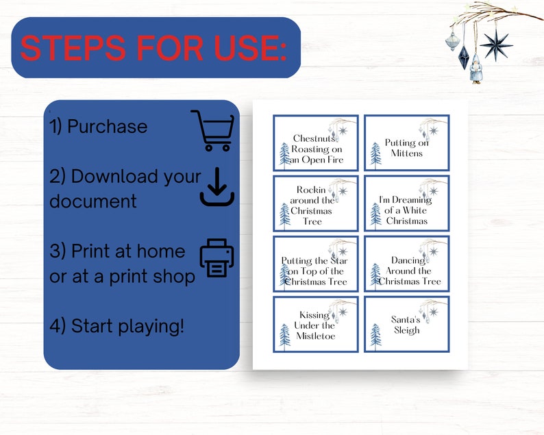 Christmas Charades Printable Game, Charades Cards, Christmas Pictionary ...