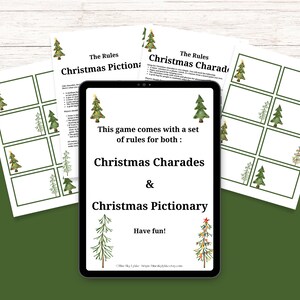 Christmas Charades Printable Game, Charades Cards, Christmas Pictionary ...