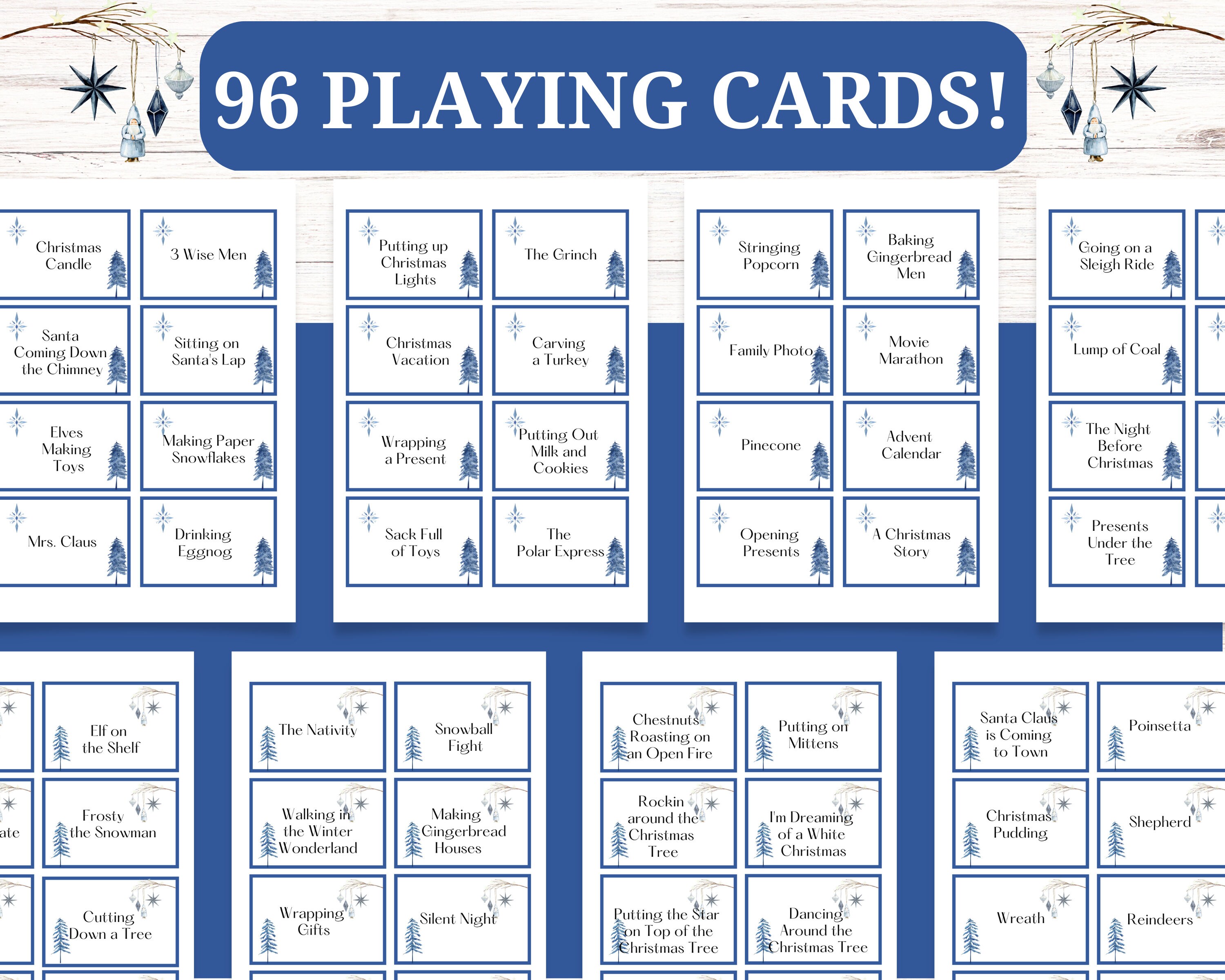 Christmas Charades Printable Game, Charades Cards, Christmas Pictionary ...