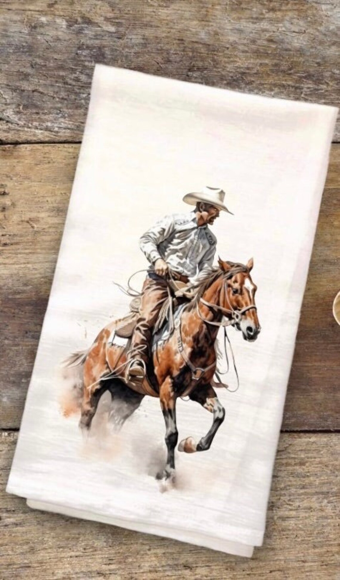 Western Cowboy Kitchen Towel - Etsy