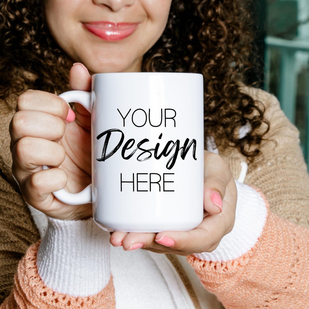 Mug Mockup, 15 Oz White Coffee Mug Mockup, Model Mockup, Model Mug ...