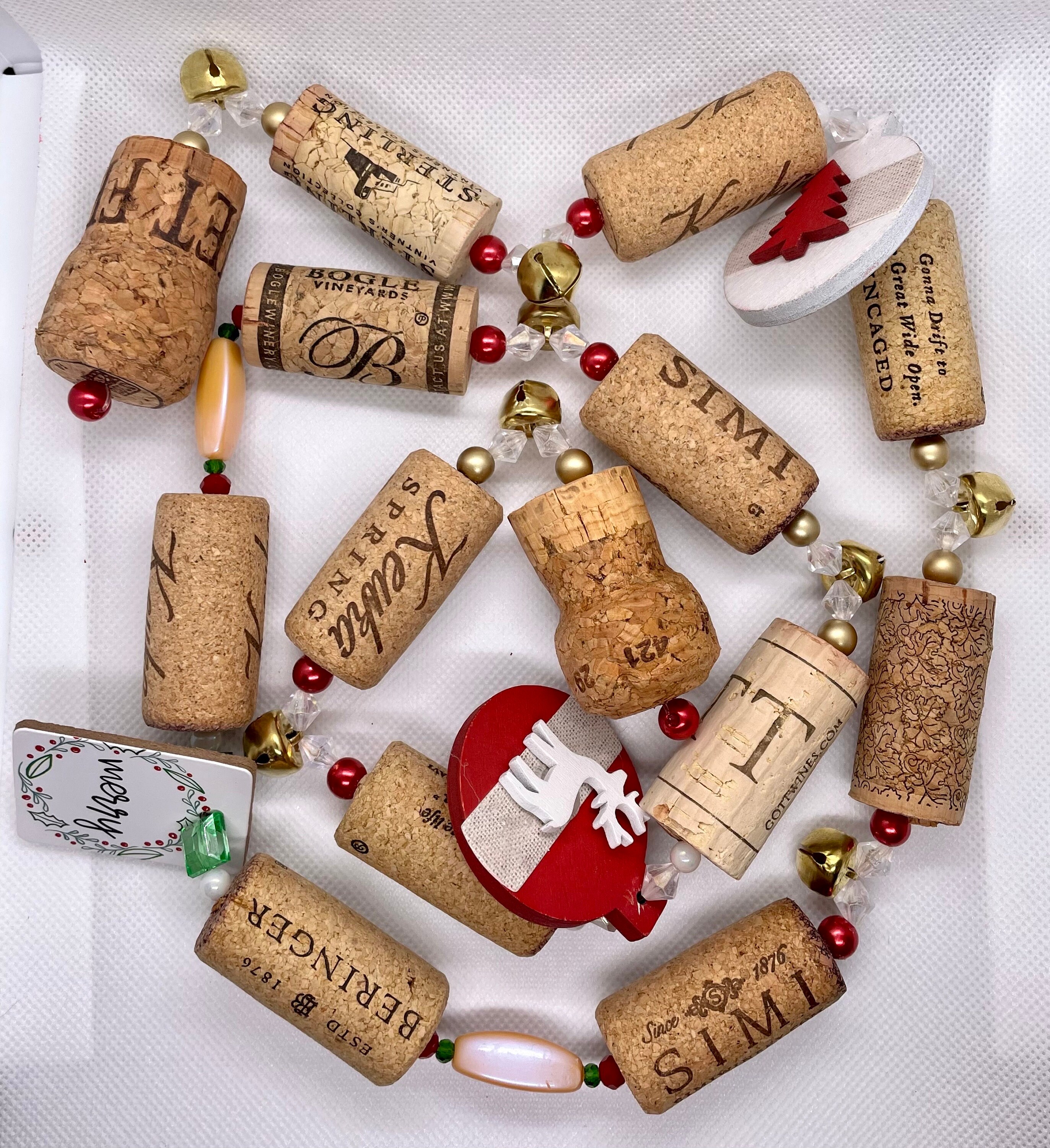Wind Cork Garland Merry and Bright - Etsy