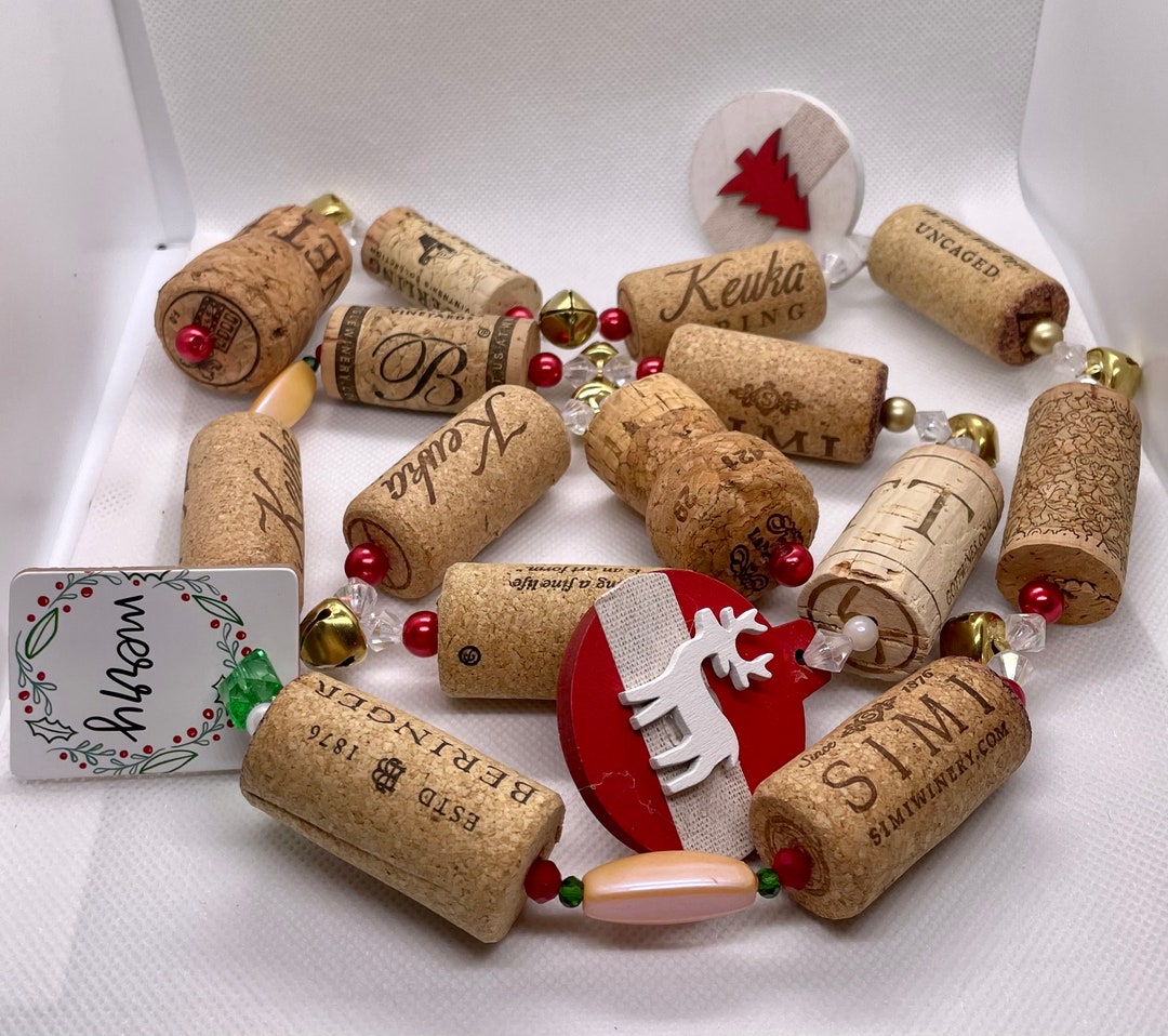 Wind Cork Garland Merry and Bright - Etsy