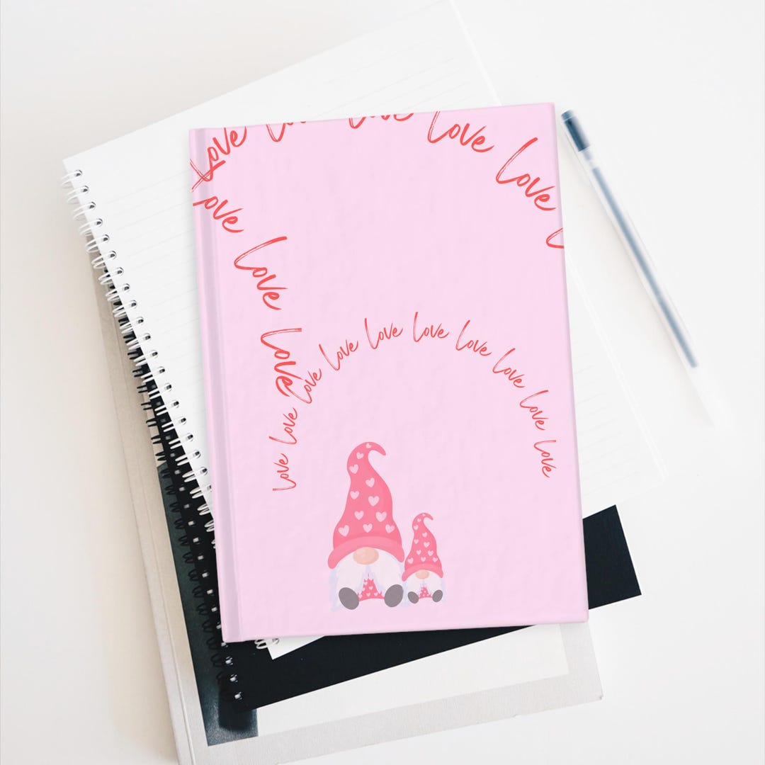 Journal Love Pink Hard Cover Ruled Line Notebook, Cute Figure Design ...