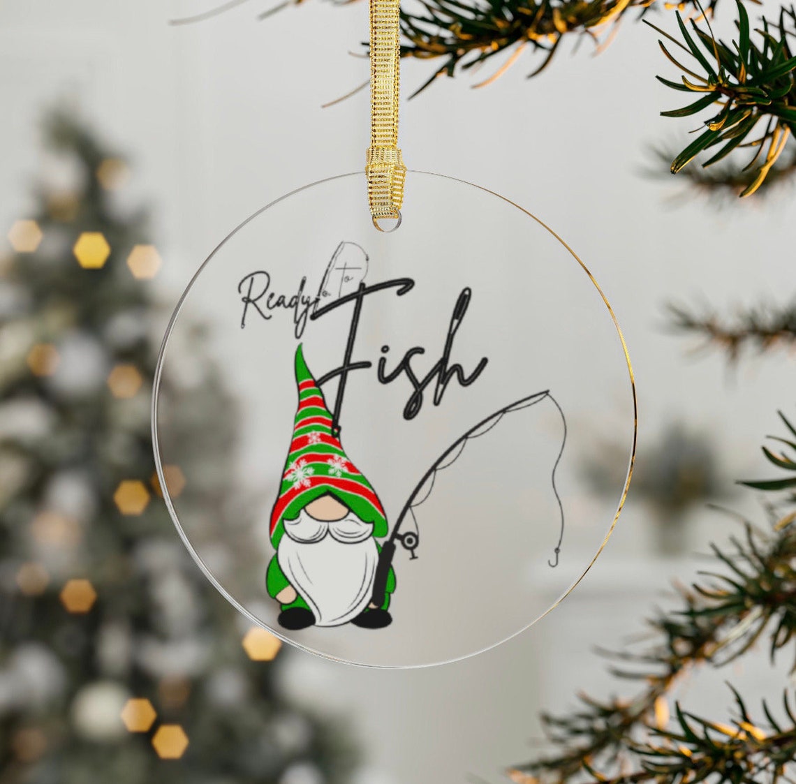 Fishing Ornament Gift for Fishing Angler Ornament With Fishing ...