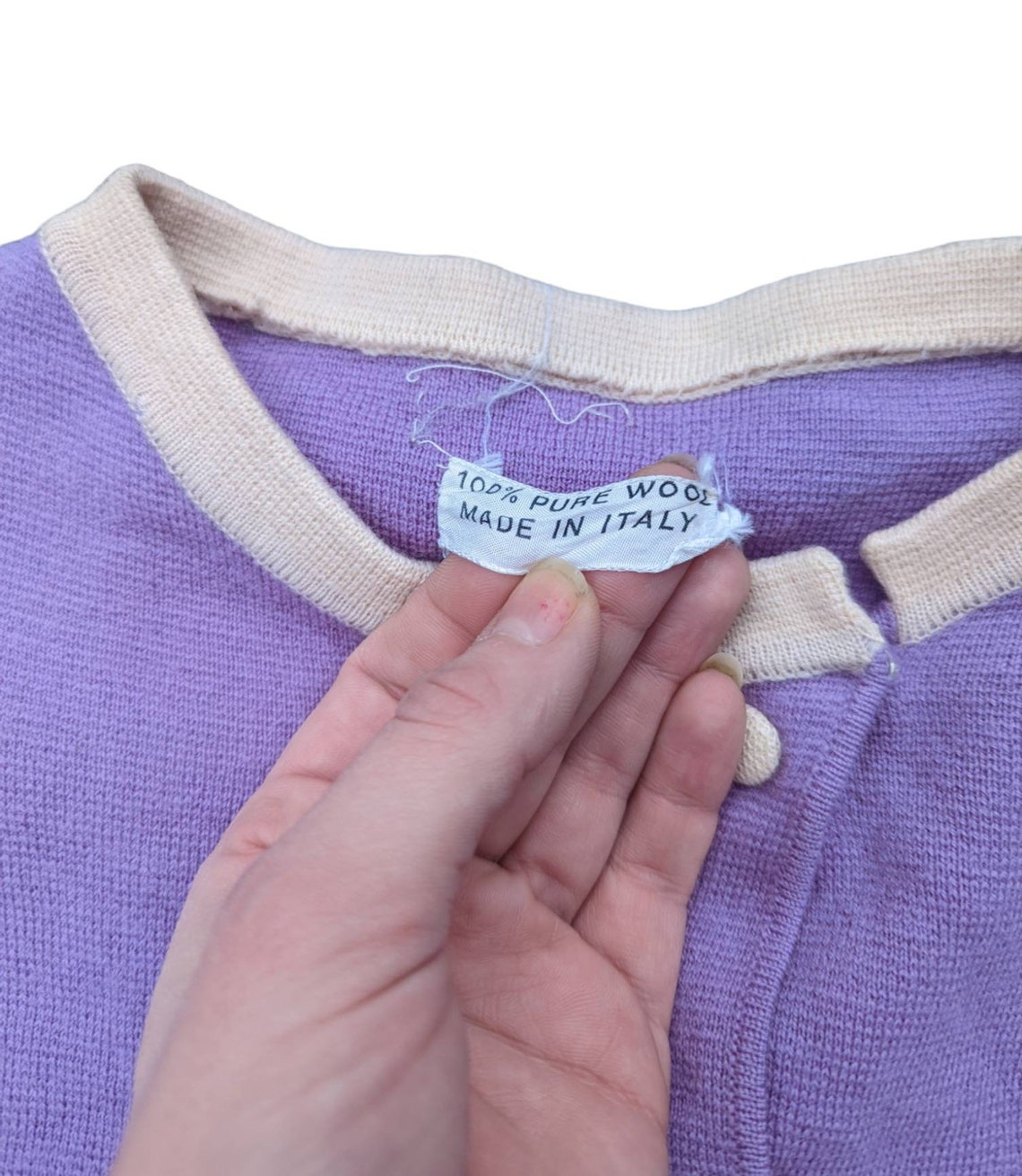 Preppy Vintage 1960s Mock Neck Sleeveless Top // Darling Purple With ...