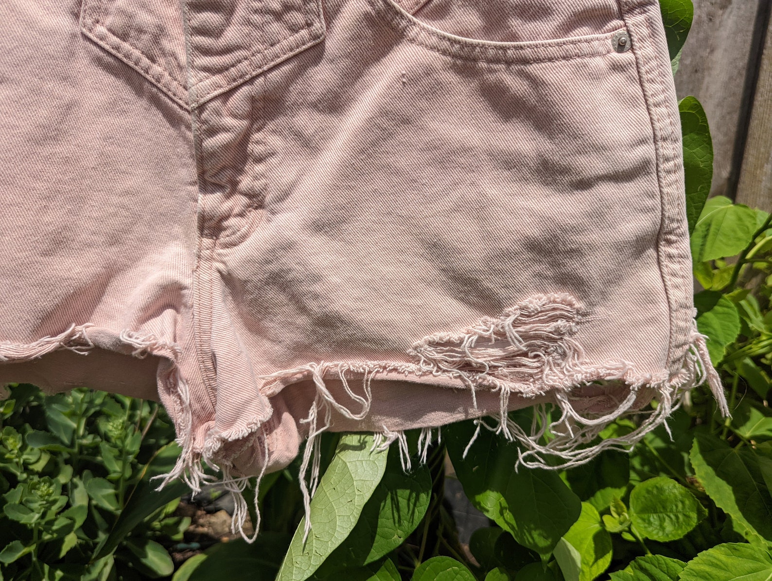 Classic Vintage High Waisted Pastel Pink Denim Shorts // Light Pink ...