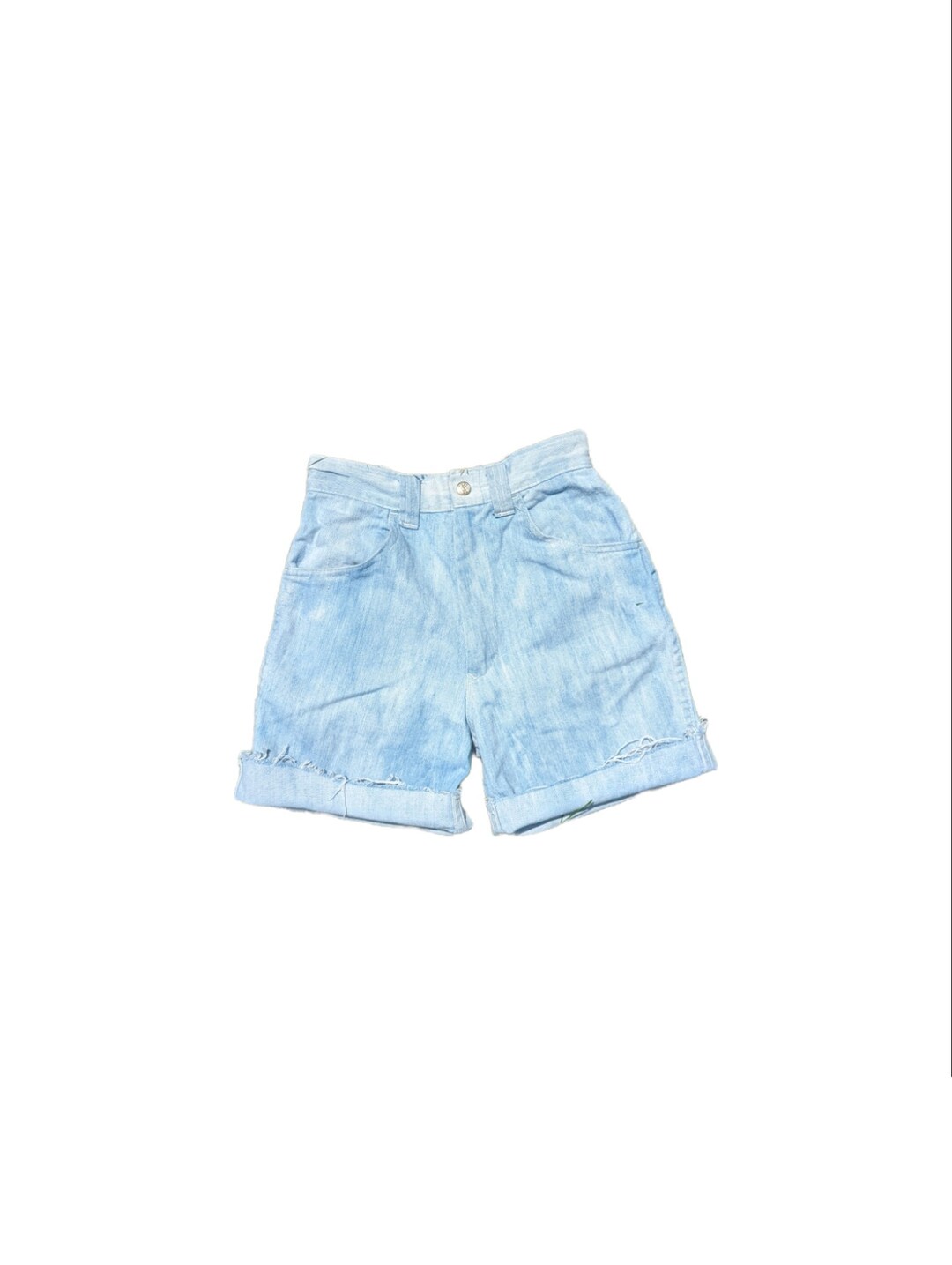 Classic Vintage Light Blue White Wash Denim Cutoffs Shorts // High ...