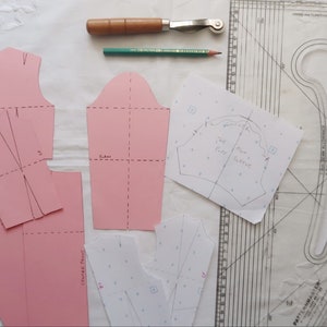 Quarter Scale Bodice, Skirt & Sleeve Blocks ~ Pattern Drafting Blocks ...