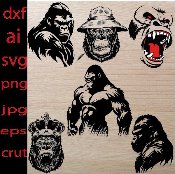 Silverback Gorilla Silhouette