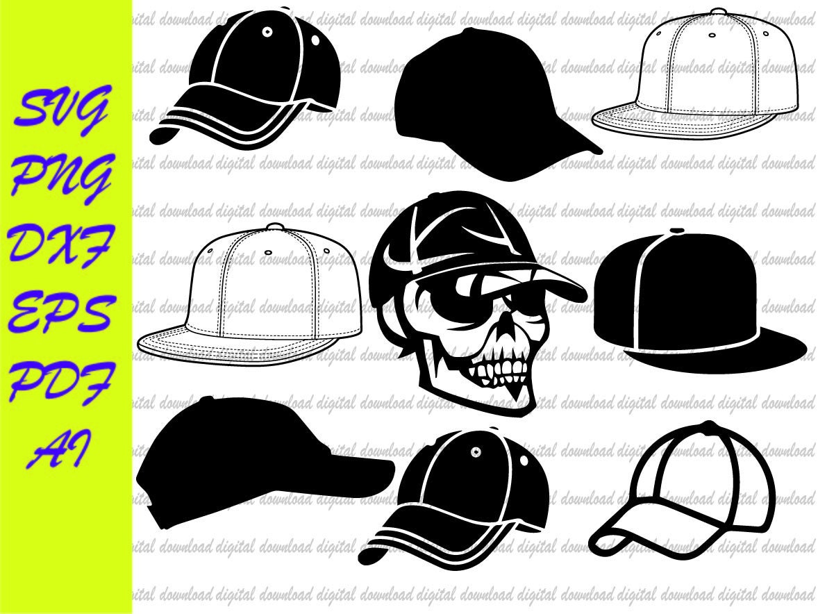 Hat Svg Bundle, Hat Clipart, Beanie Svg, Hat Png, Hat Vector, Baseball ...