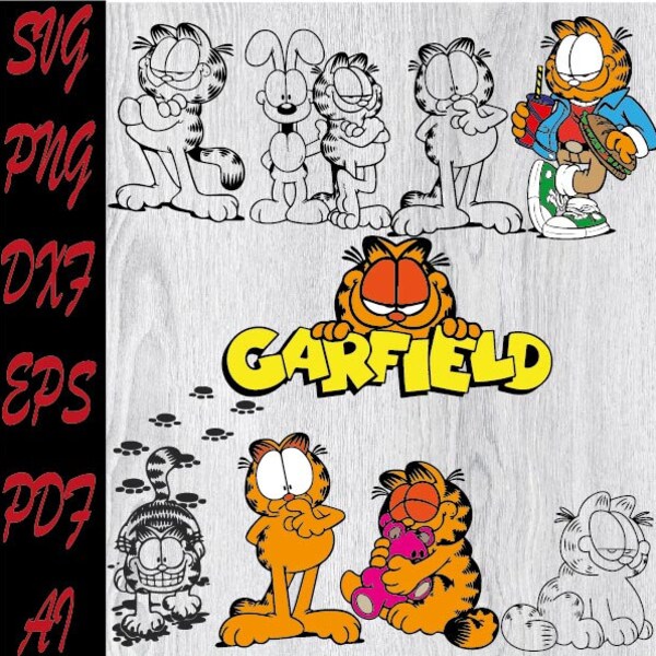Garfield Svg - Etsy