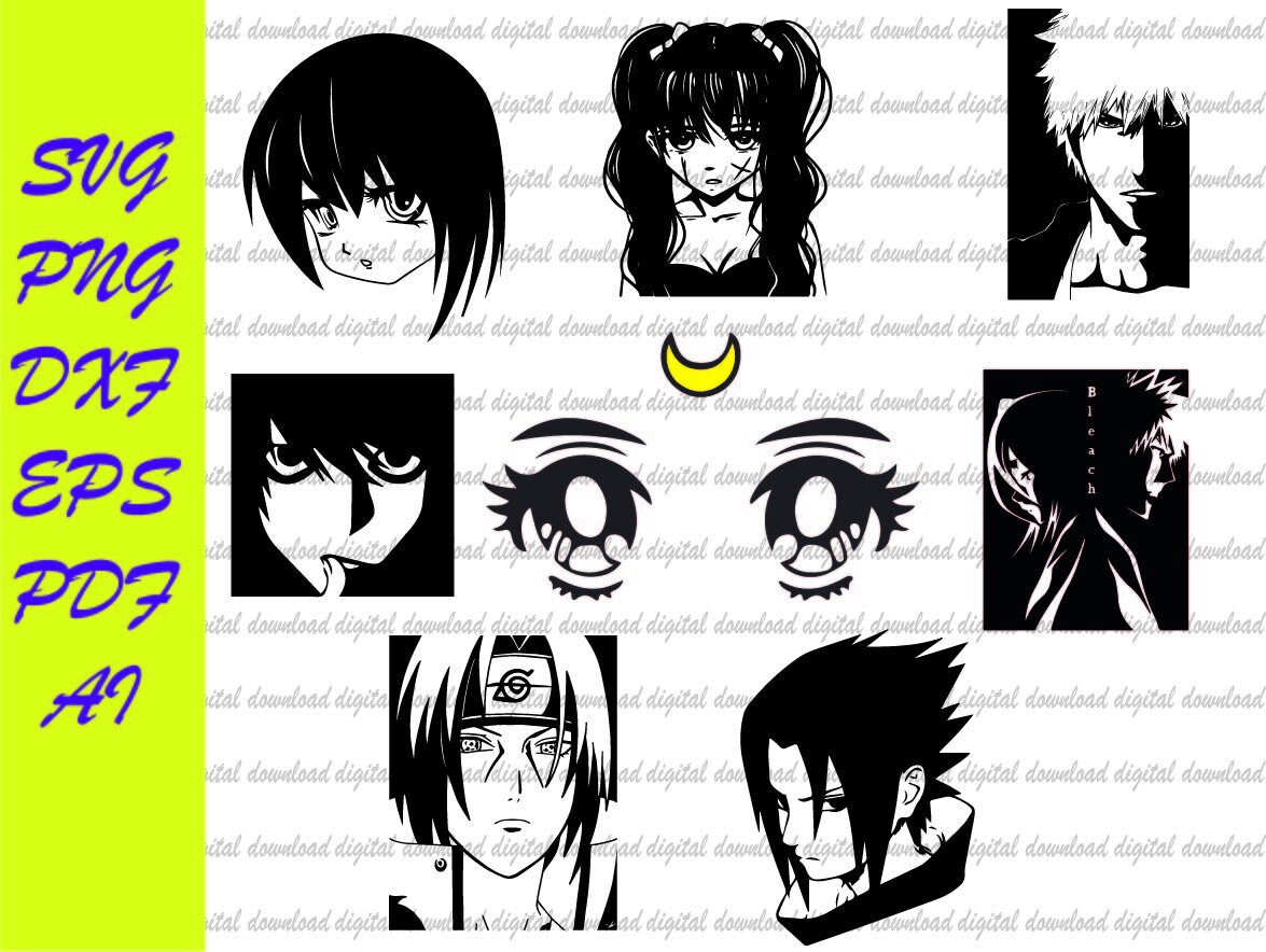 Anime Knives Dagger SVG, Anime Blades Svg, Anime SVG Bundle, Anime ...