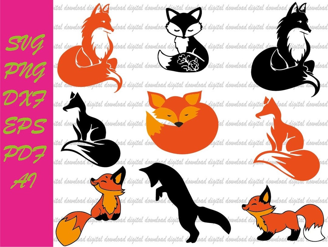 Fuchs svg Bundle, Fuchs Clipart, Fuchs Silhouette svg, Fuchs dxf ...