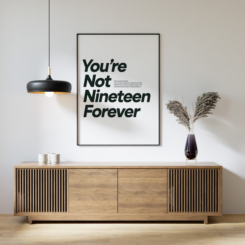The Courteeners 'not Nineteen Forever' Lyrics Print (digital Download ...