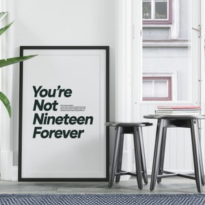 The Courteeners 'not Nineteen Forever' Lyrics Print (digital Download ...
